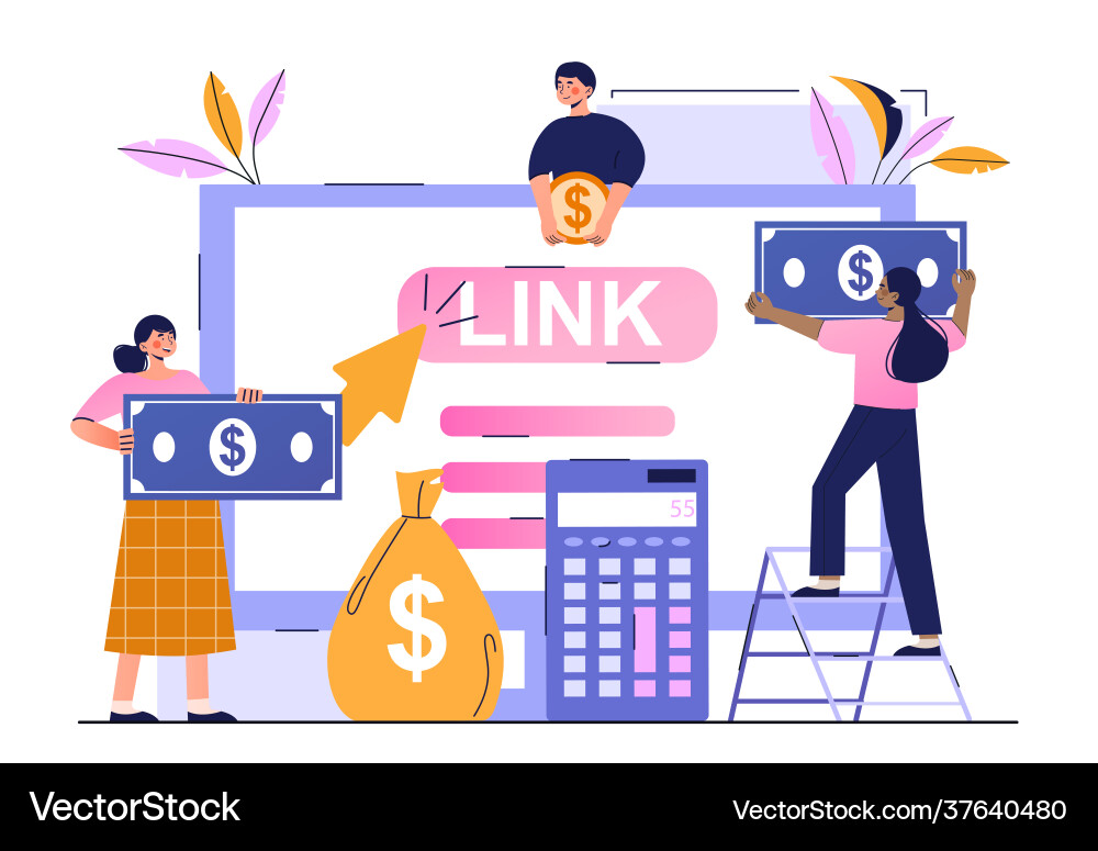 Pay per click marketing digital campaign Vector Image