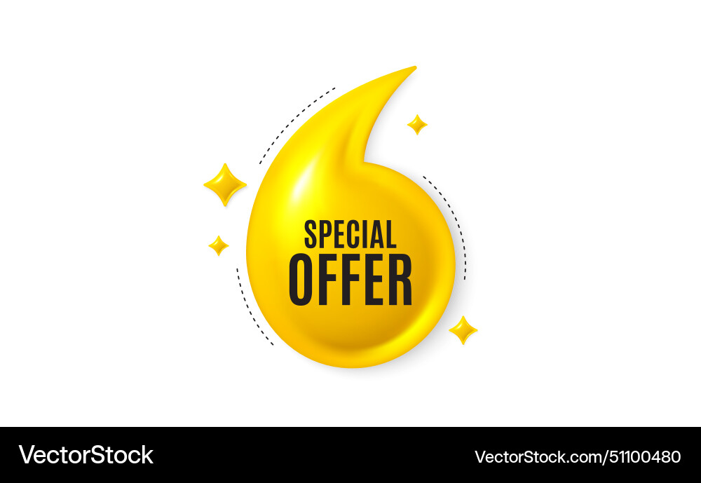 Special offer symbol sale sign 3d Royalty Free Vector Image