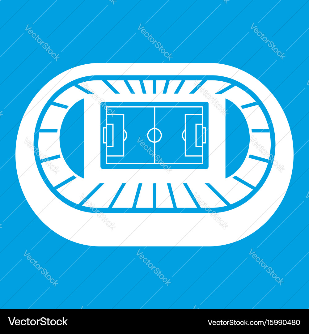 Stadium top view icon white Royalty Free Vector Image