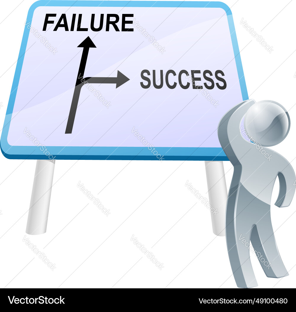 Success or failure sign Royalty Free Vector Image