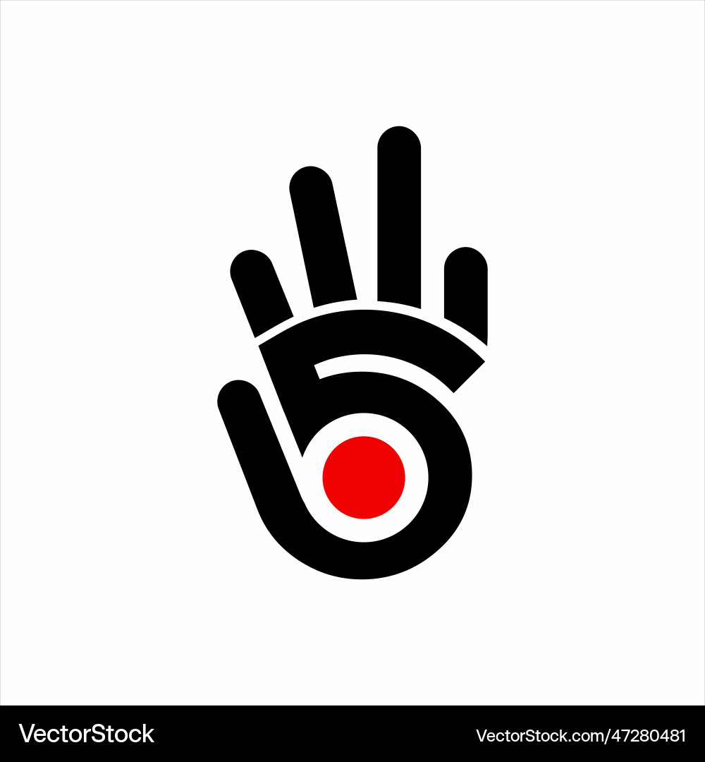 5 hand Royalty Free Vector Image - VectorStock