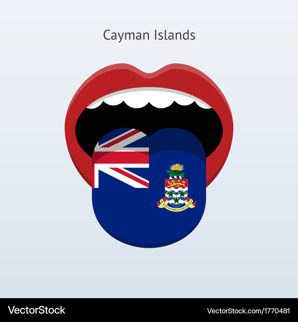 Cayman islands language abstract human tongue Vector Image