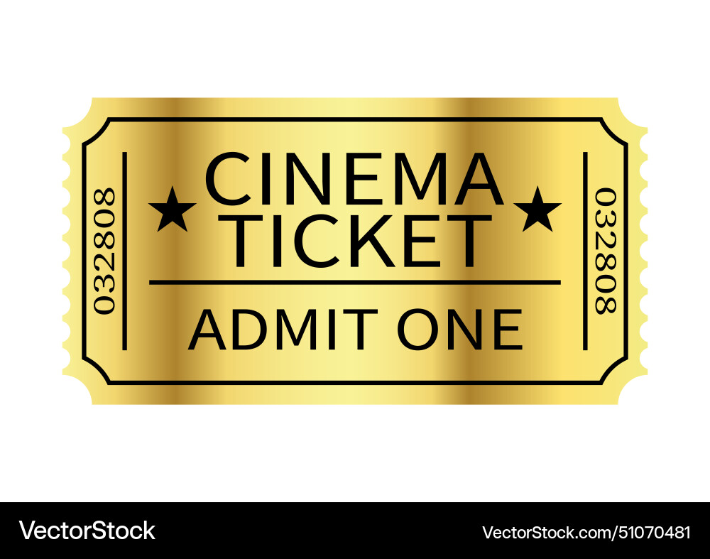 Cinema ticket Royalty Free Vector Image - VectorStock
