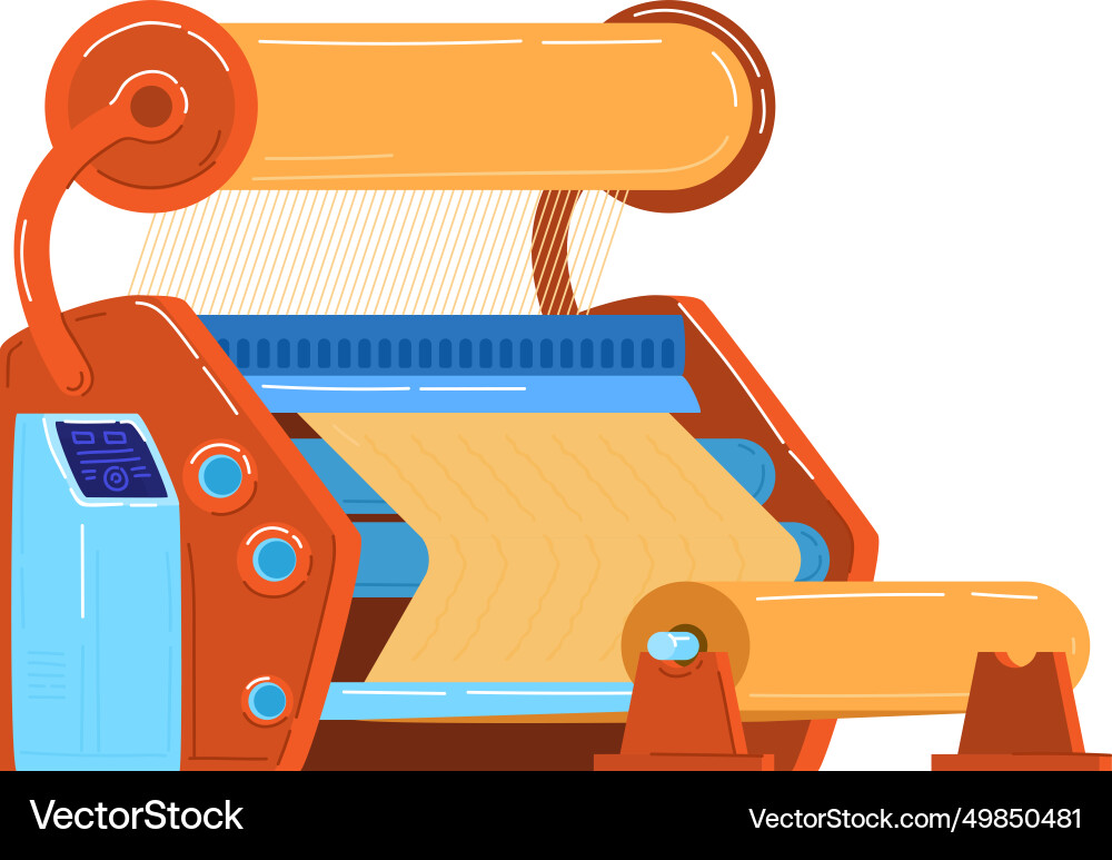 Colorful retro printing press machine Royalty Free Vector