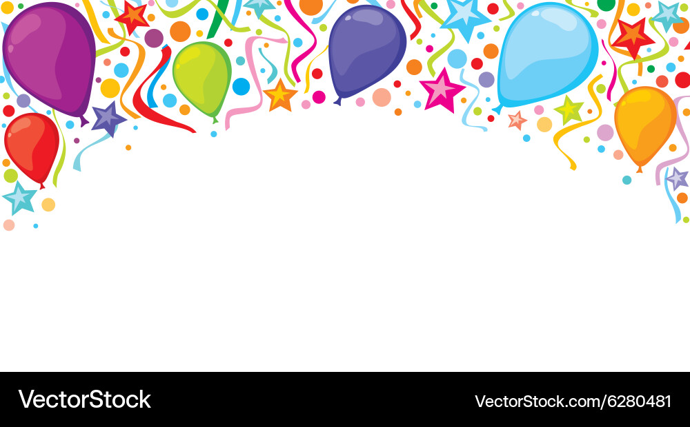 Confetti party banner Royalty Free Vector Image