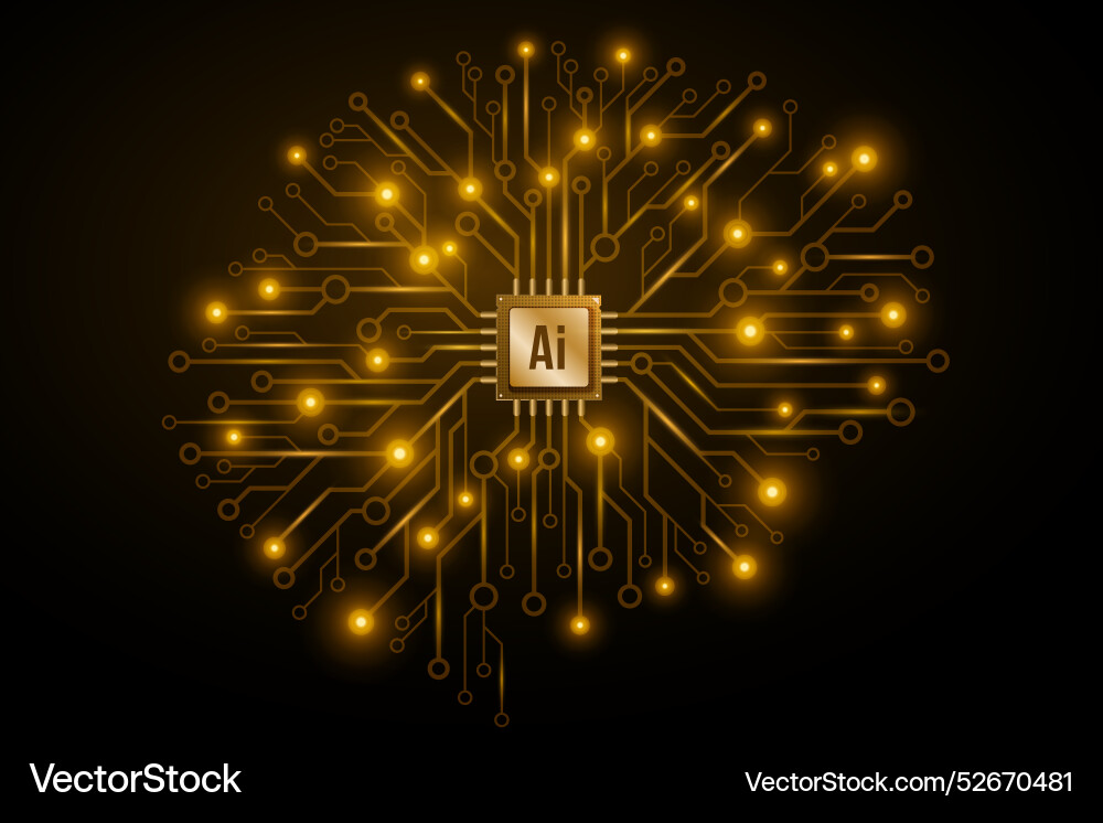 Cyber brain for neural networks design artificial Vector Image