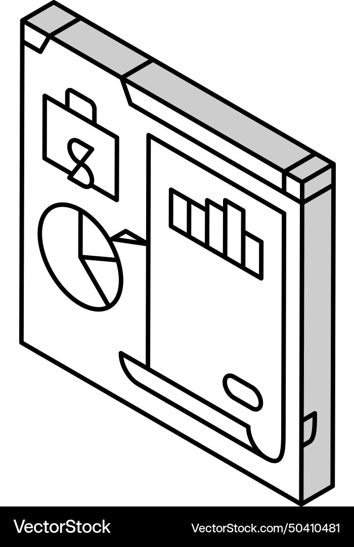 Financial analysis report isometric icon Vector Image