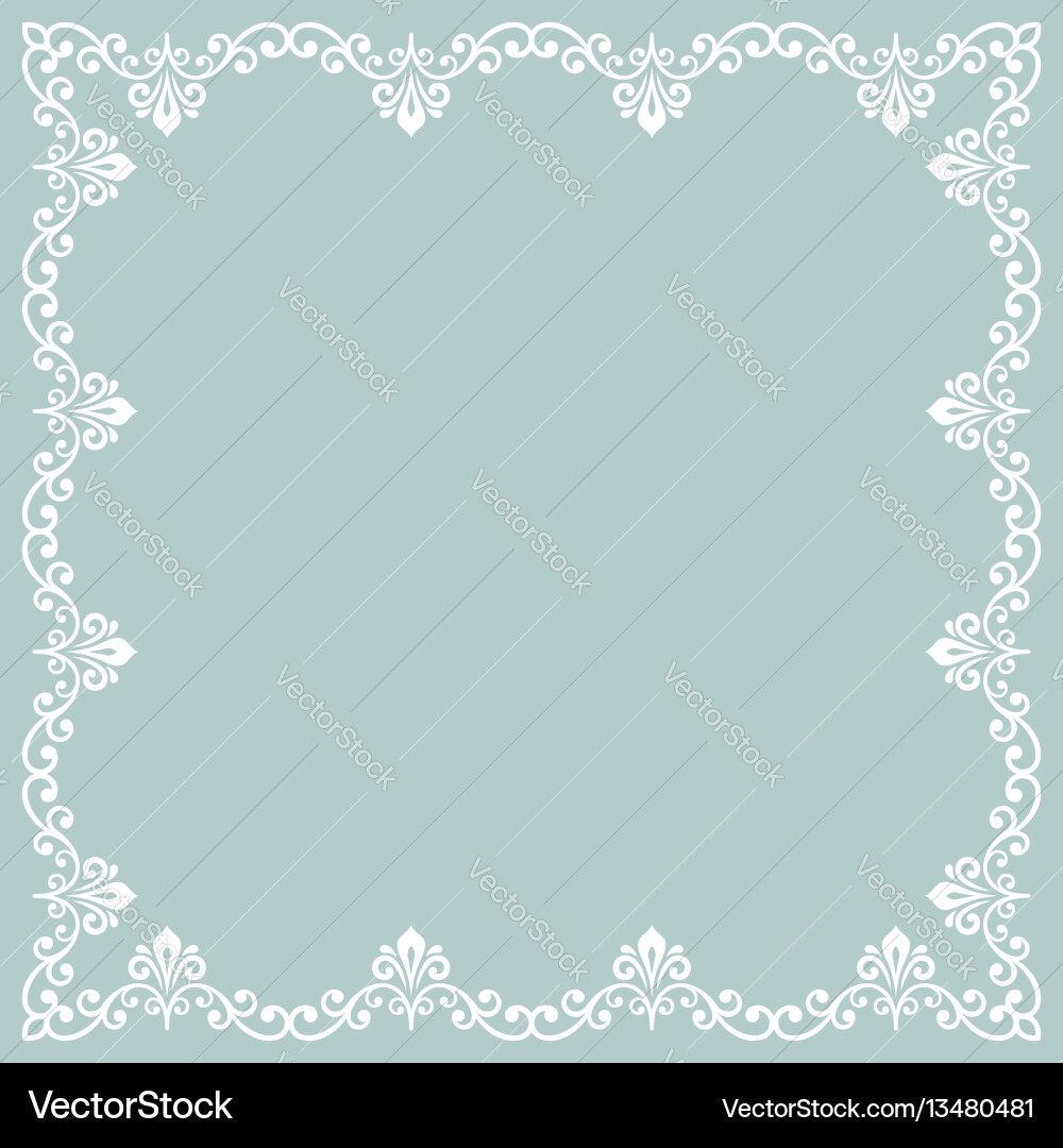 Floral fine frame Royalty Free Vector Image - VectorStock