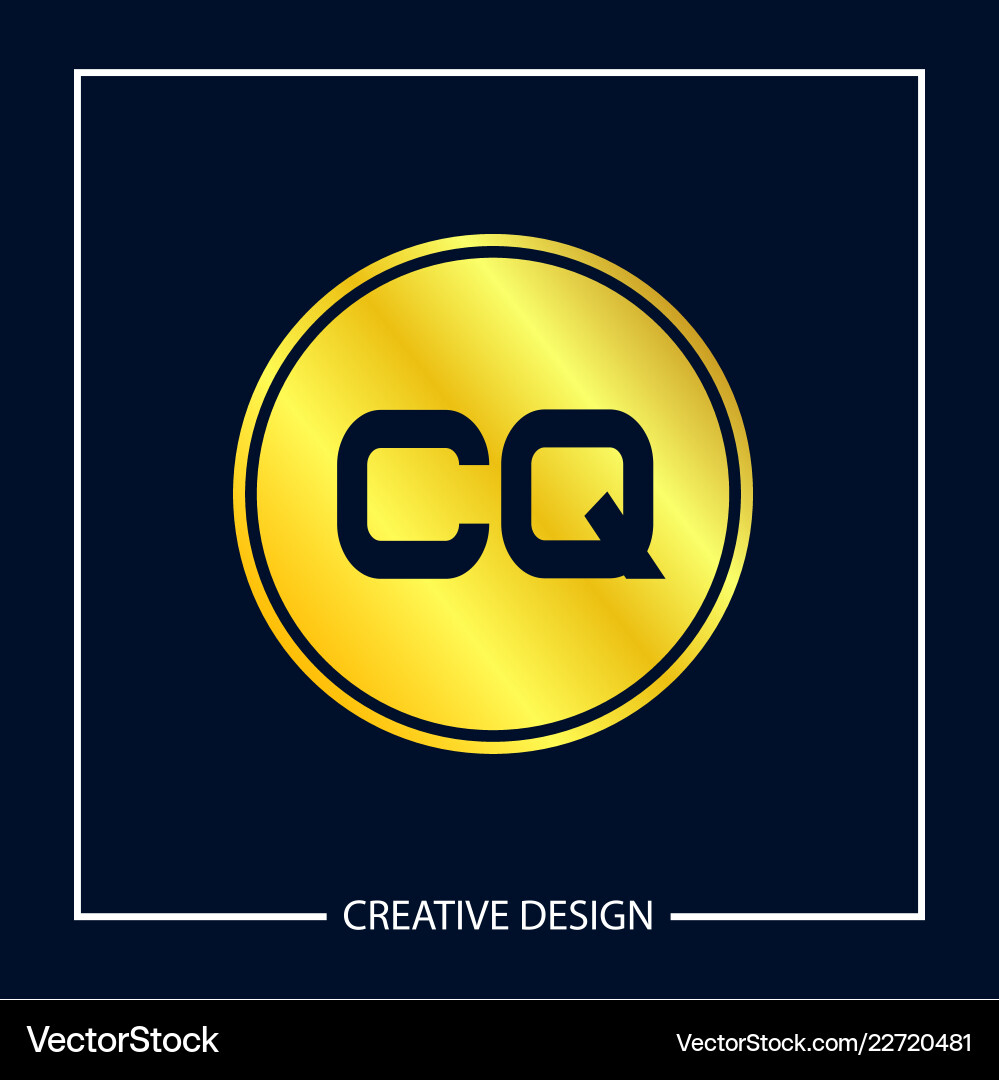 Initial letter cq logo template design Royalty Free Vector