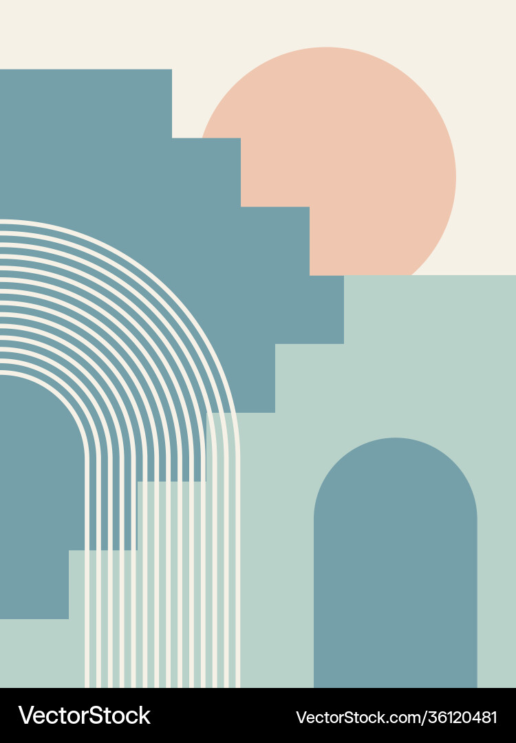 Modern poster art abstract wall digital Royalty Free Vector