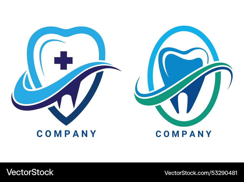 Professional dental logo Royalty Free Vector Image