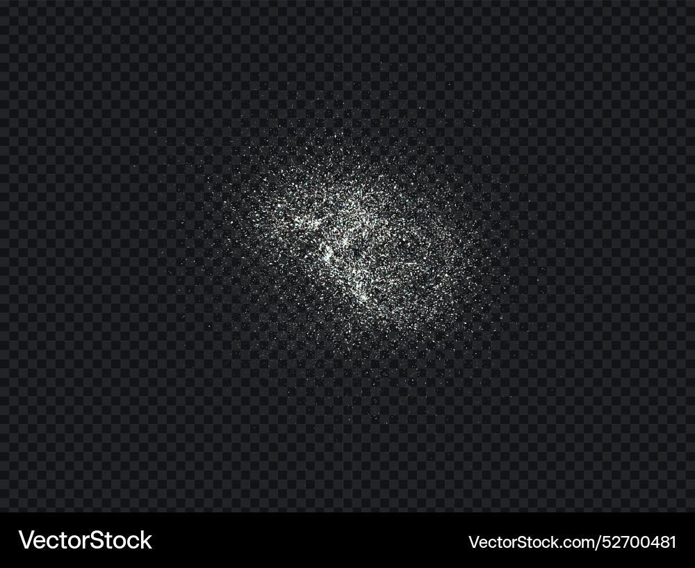 Salt or sugar crystal powder flying dust Vector Image