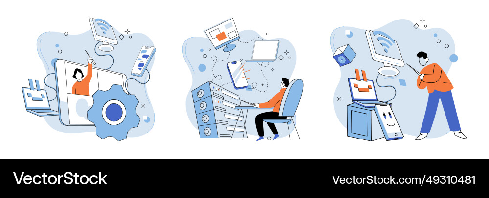 System administrator Royalty Free Vector Image