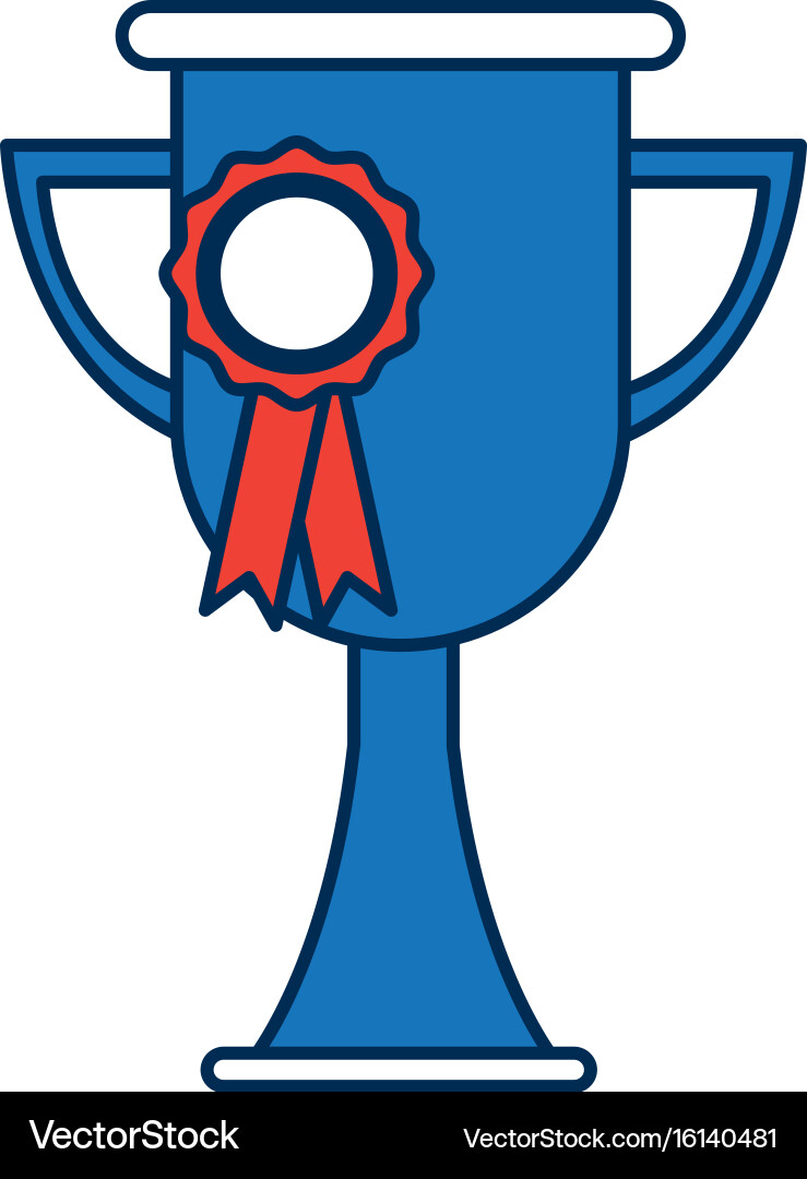 Trophy school award celebration object Royalty Free Vector