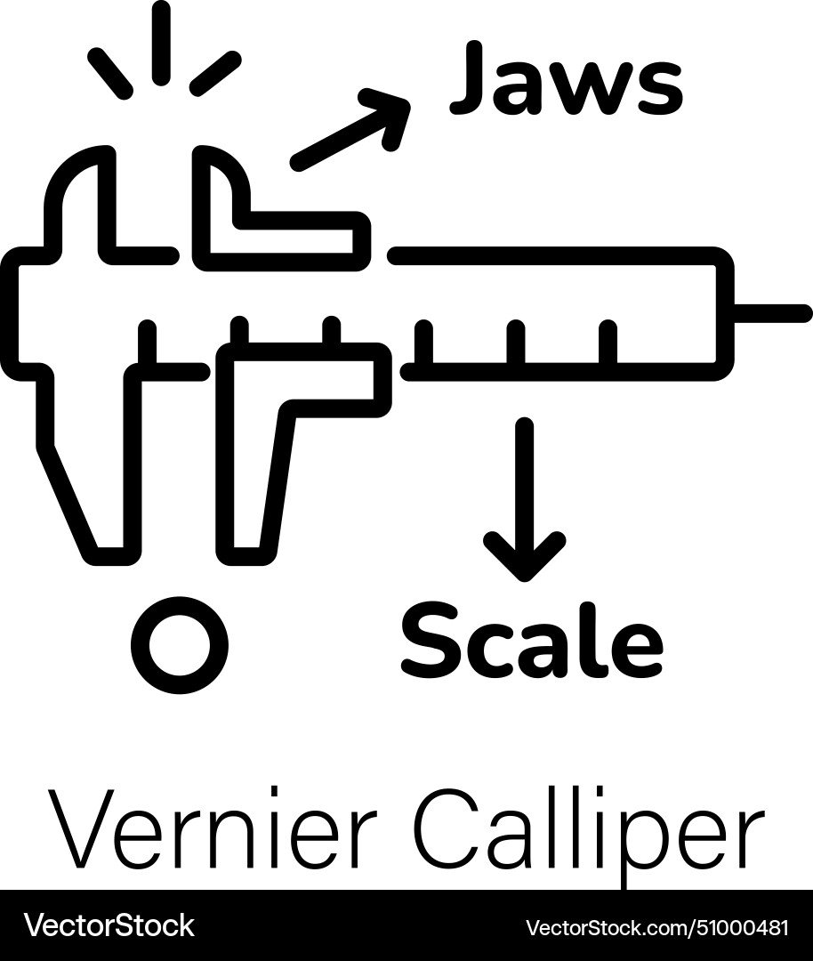Vernier calliper Royalty Free Vector Image - VectorStock