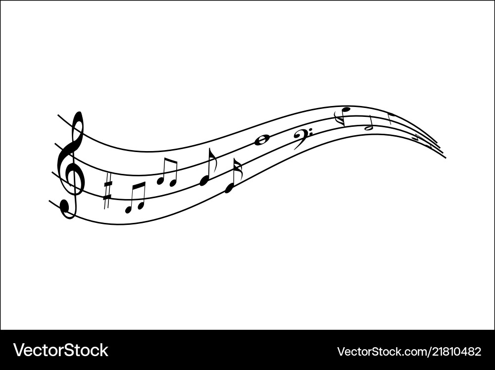 Abstract Music Notes Background Royalty Free Vector Image