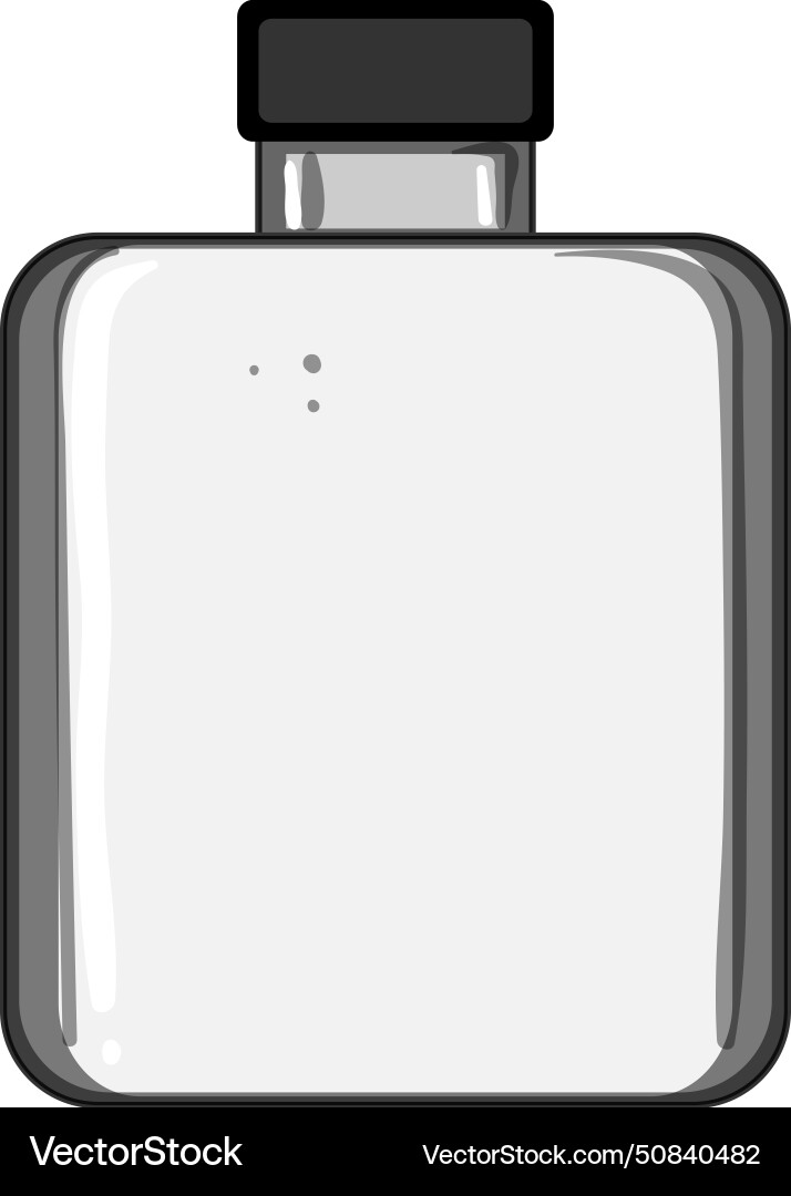 Bottle flask alcohol cartoon Royalty Free Vector Image