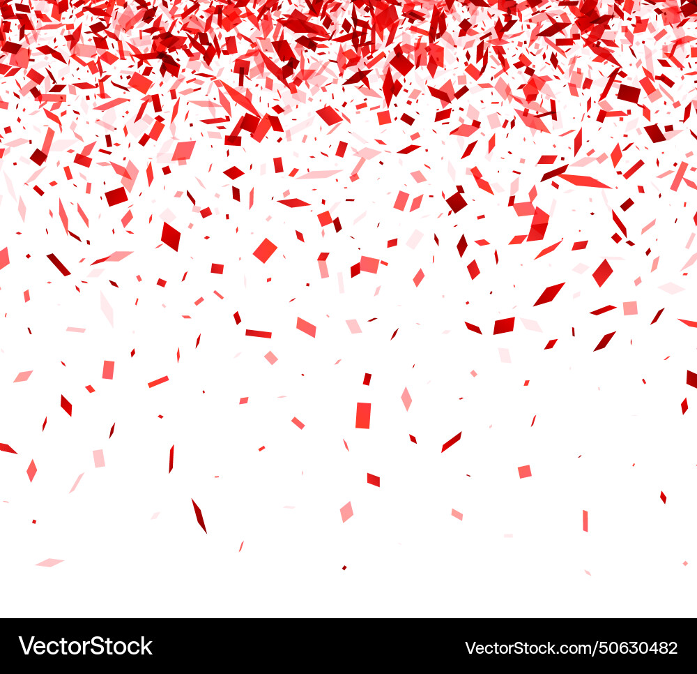 Crimson confetti cascade Royalty Free Vector Image