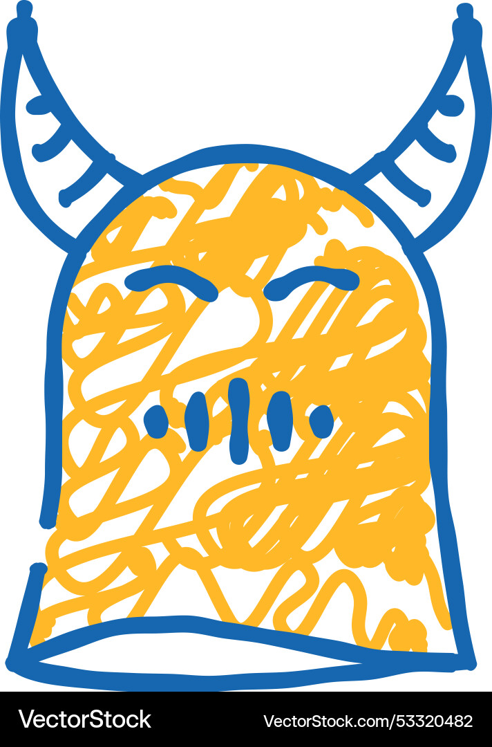 Demon ghost icon doodle Royalty Free Vector Image