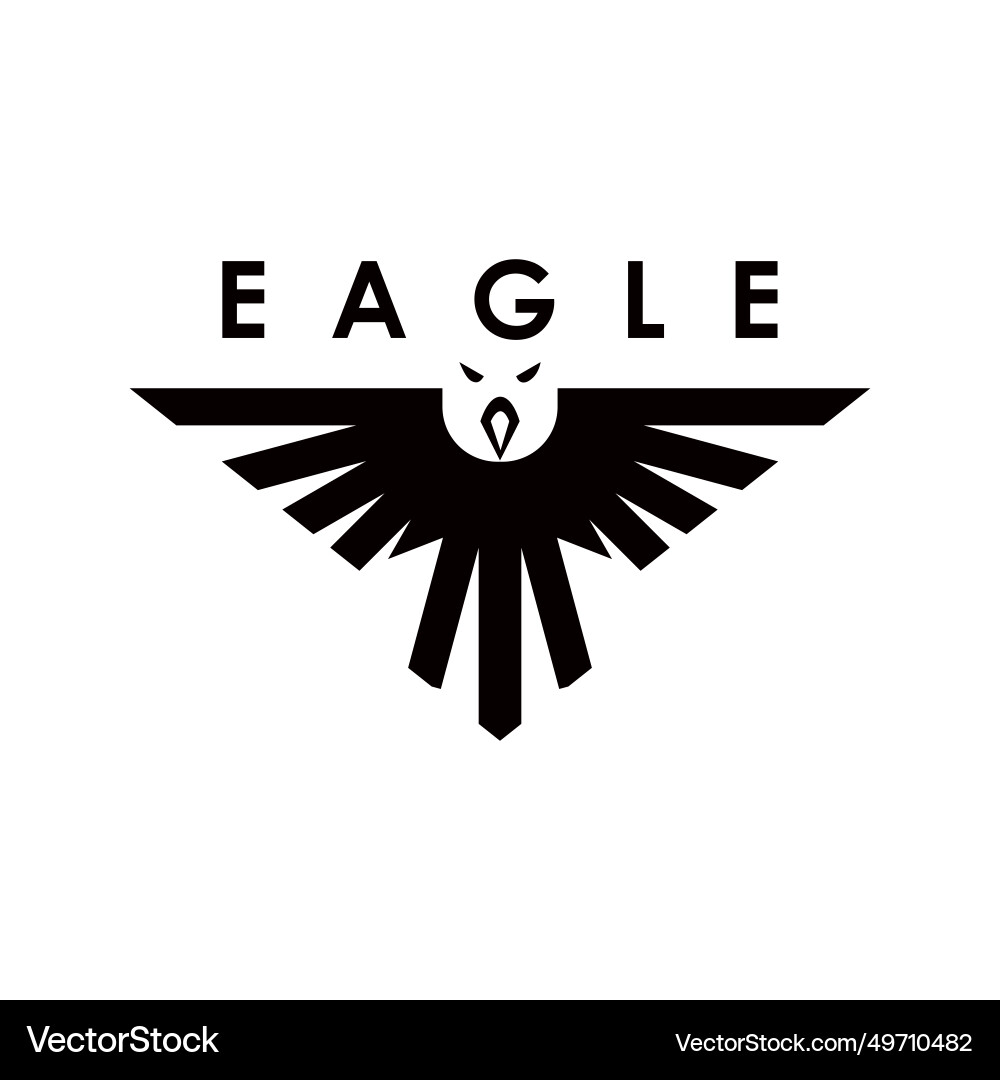 Flying eagle logo design Royalty Free Vector Image