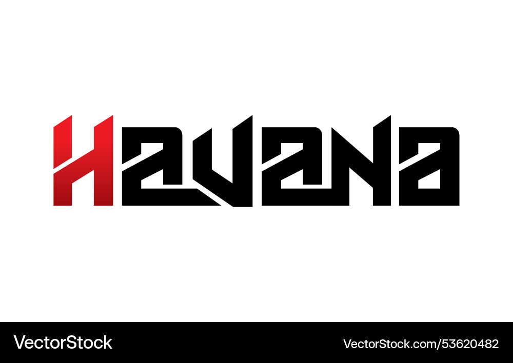 Havana typography design Royalty Free Vector Image