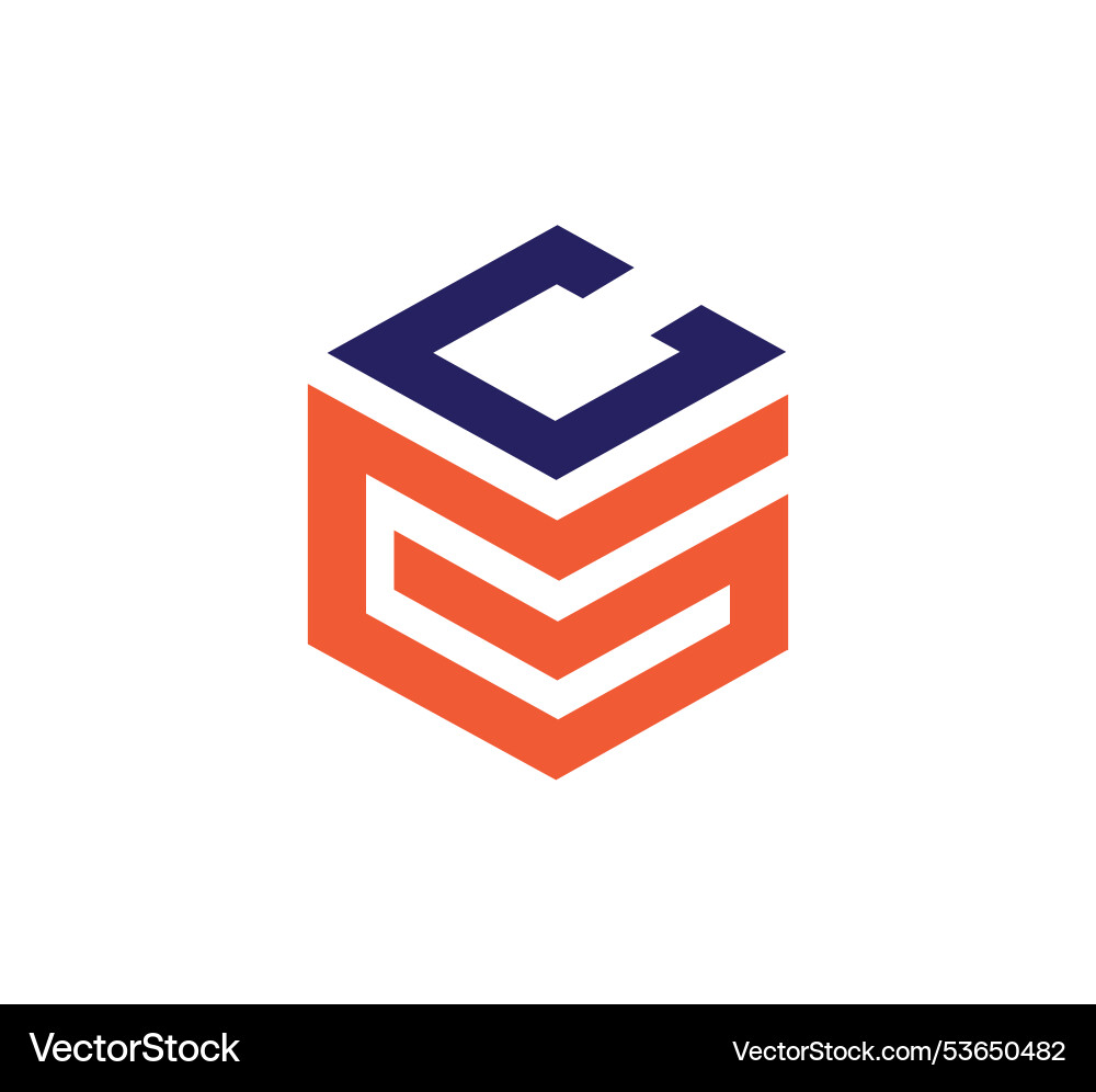 Initial cg letter logo design template Royalty Free Vector