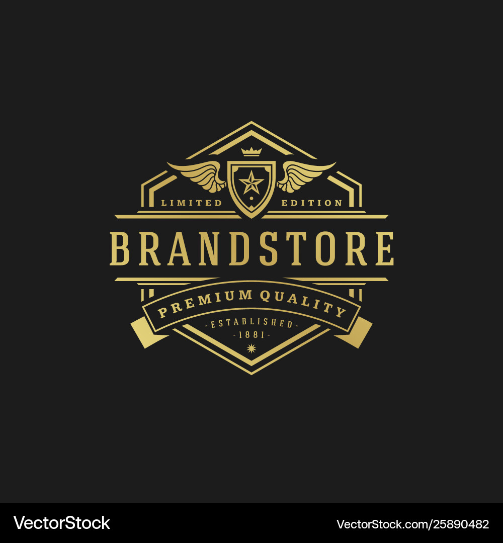 Luxus Logo Design Vorlage Lizenzfreies Vektorbild