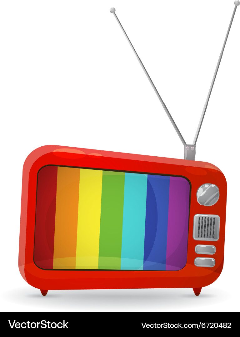 Red tv Royalty Free Vector Image - VectorStock