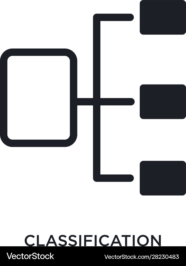 Klassifizierung isolierte Icon einfaches Element aus