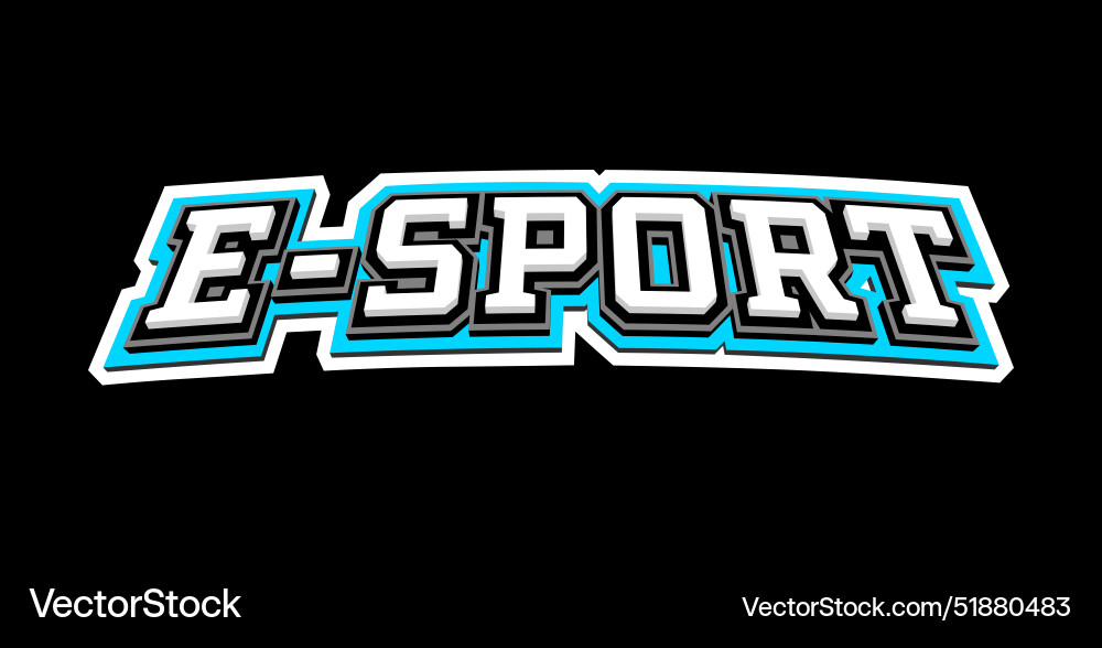 E-sport logo emblem on a dark background Vector Image