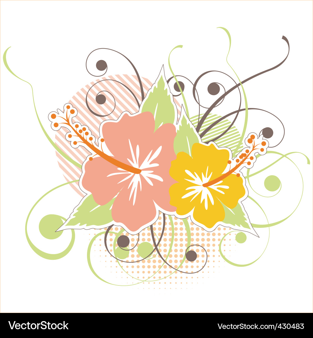 Hibiscus design Royalty Free Vector Image - VectorStock