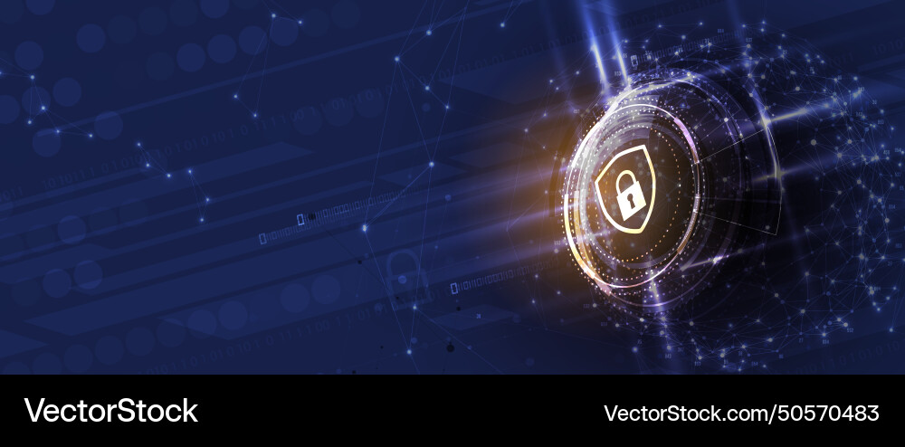 Internet digital cyber security technology Vector Image