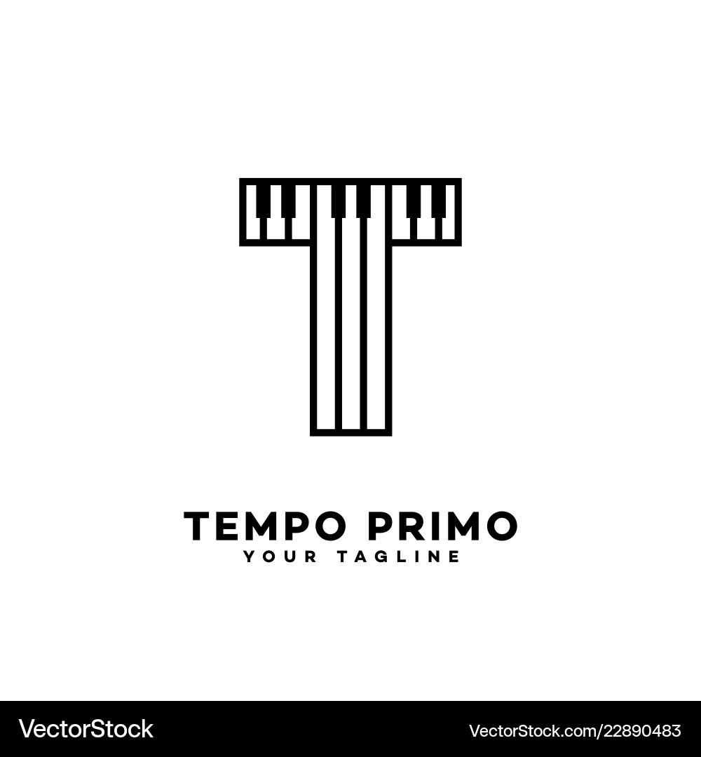 Music letter t Royalty Free Vector Image - VectorStock