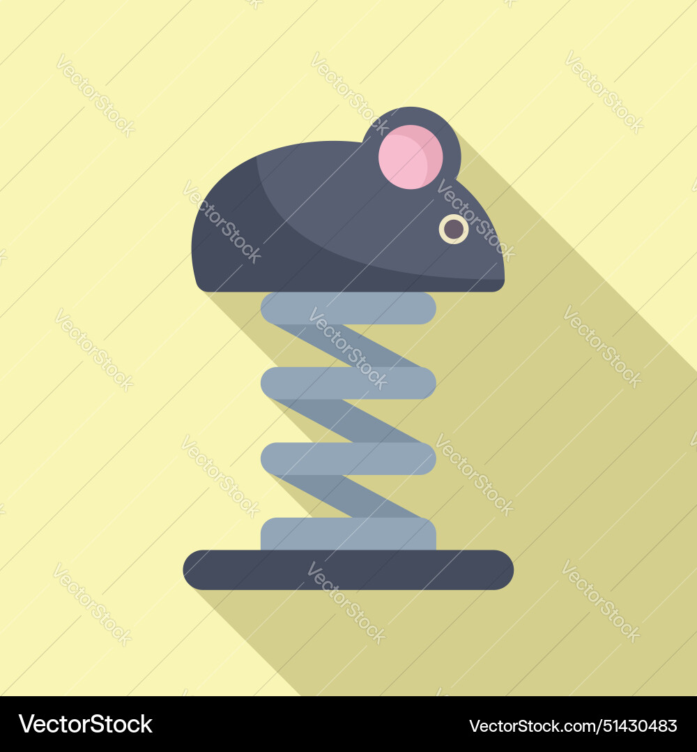 Spring mouse toy icon on pastel background Vector Image