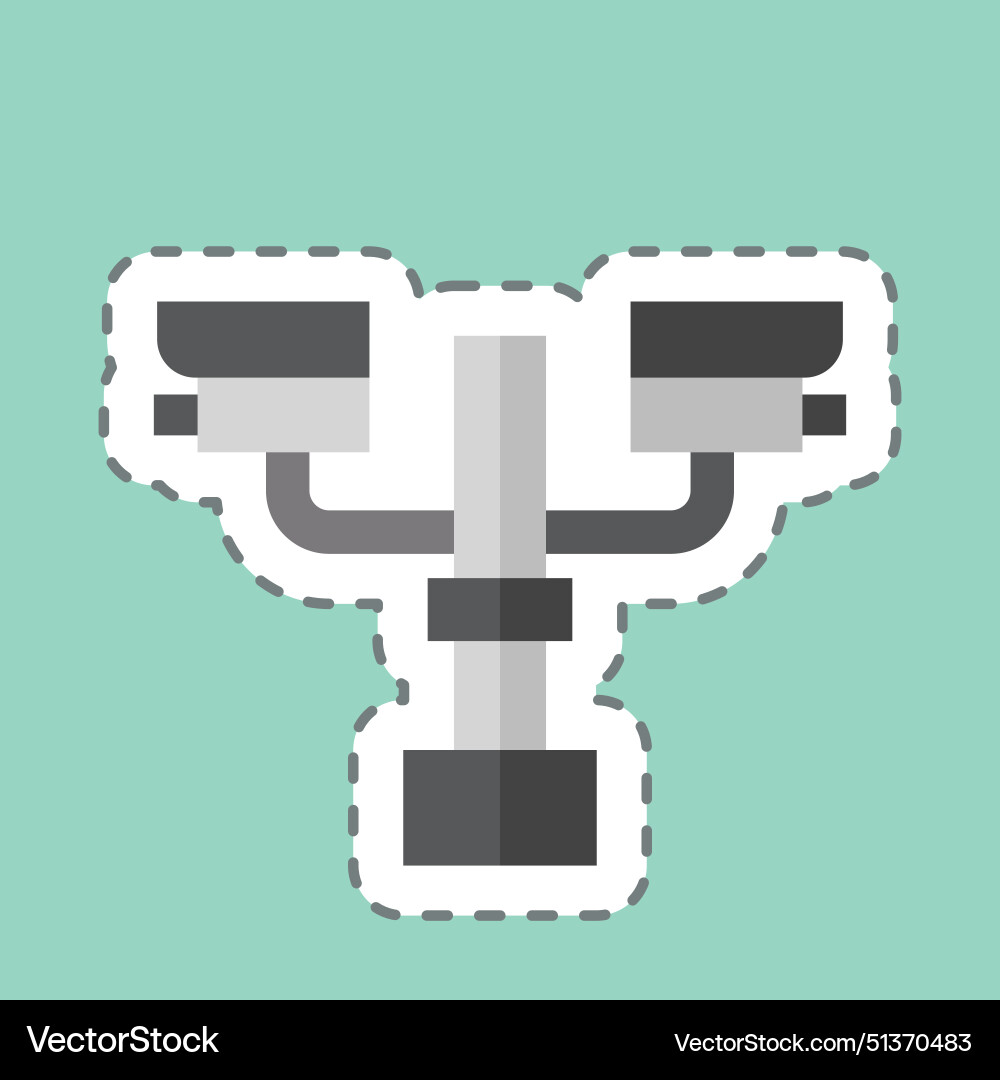 Sticker line cut closed circuit camera related Vector Image