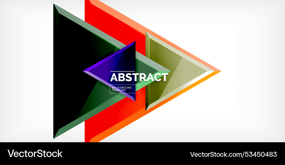 Triangle glass shapes geometric abstract Vector Image