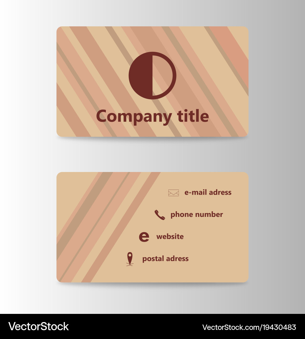 Visit card creative template Royalty Free Vector Image