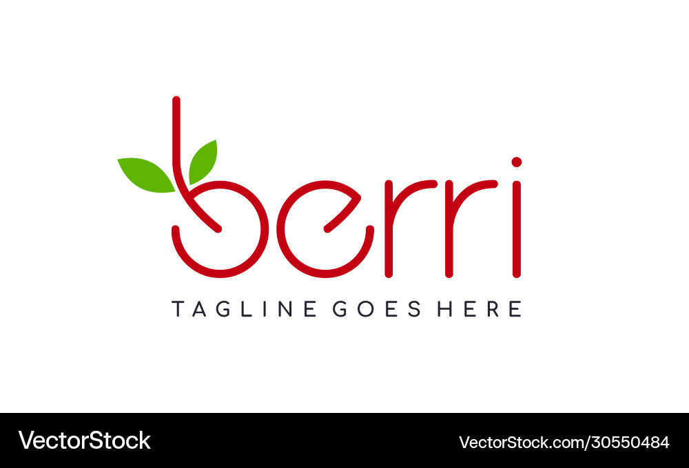 Berry fruits logo designs concept Royalty Free Vector Image
