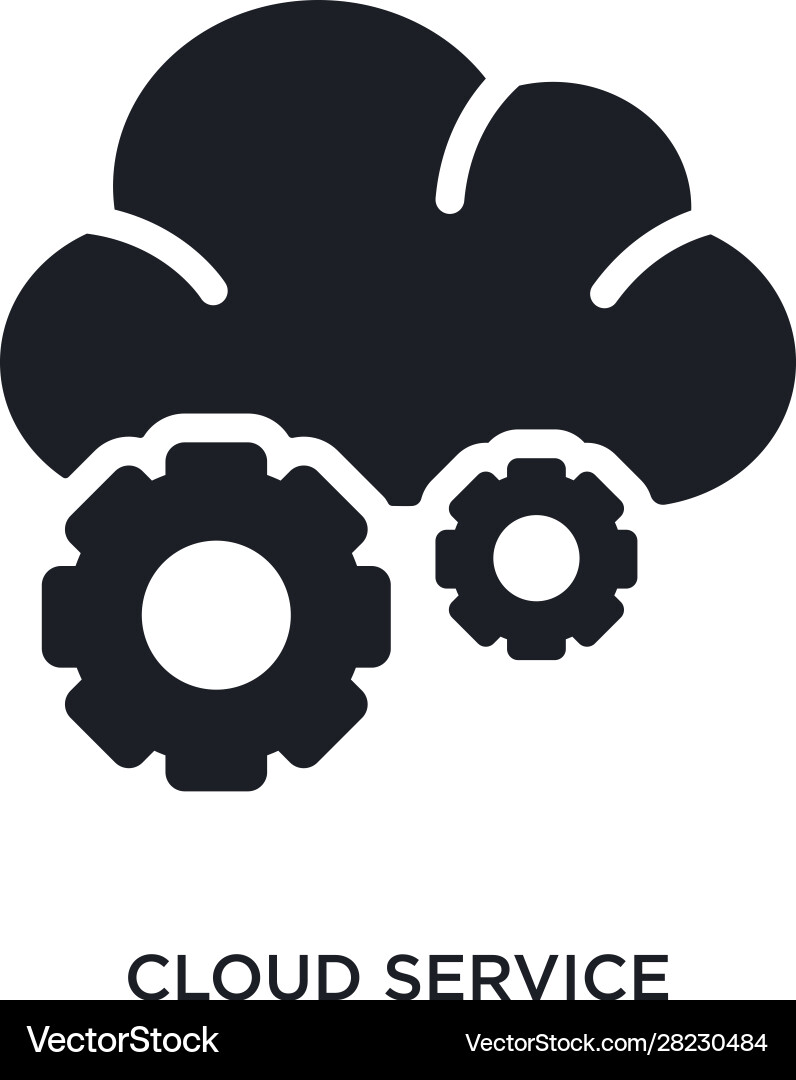 Cloud service isolated icon simple element from Vector Image