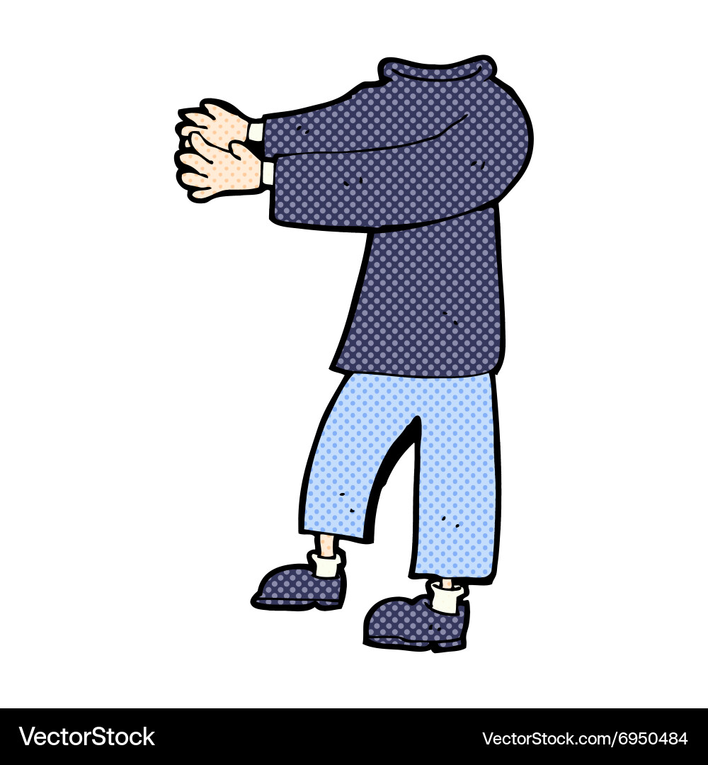 Comic cartoon headless body mix and match Vector Image