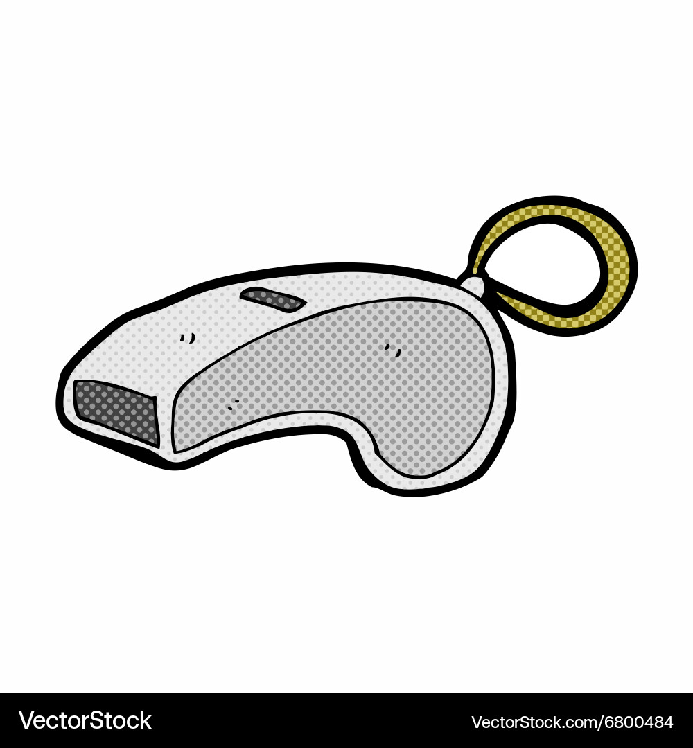 Comic cartoon whistle Royalty Free Vector Image