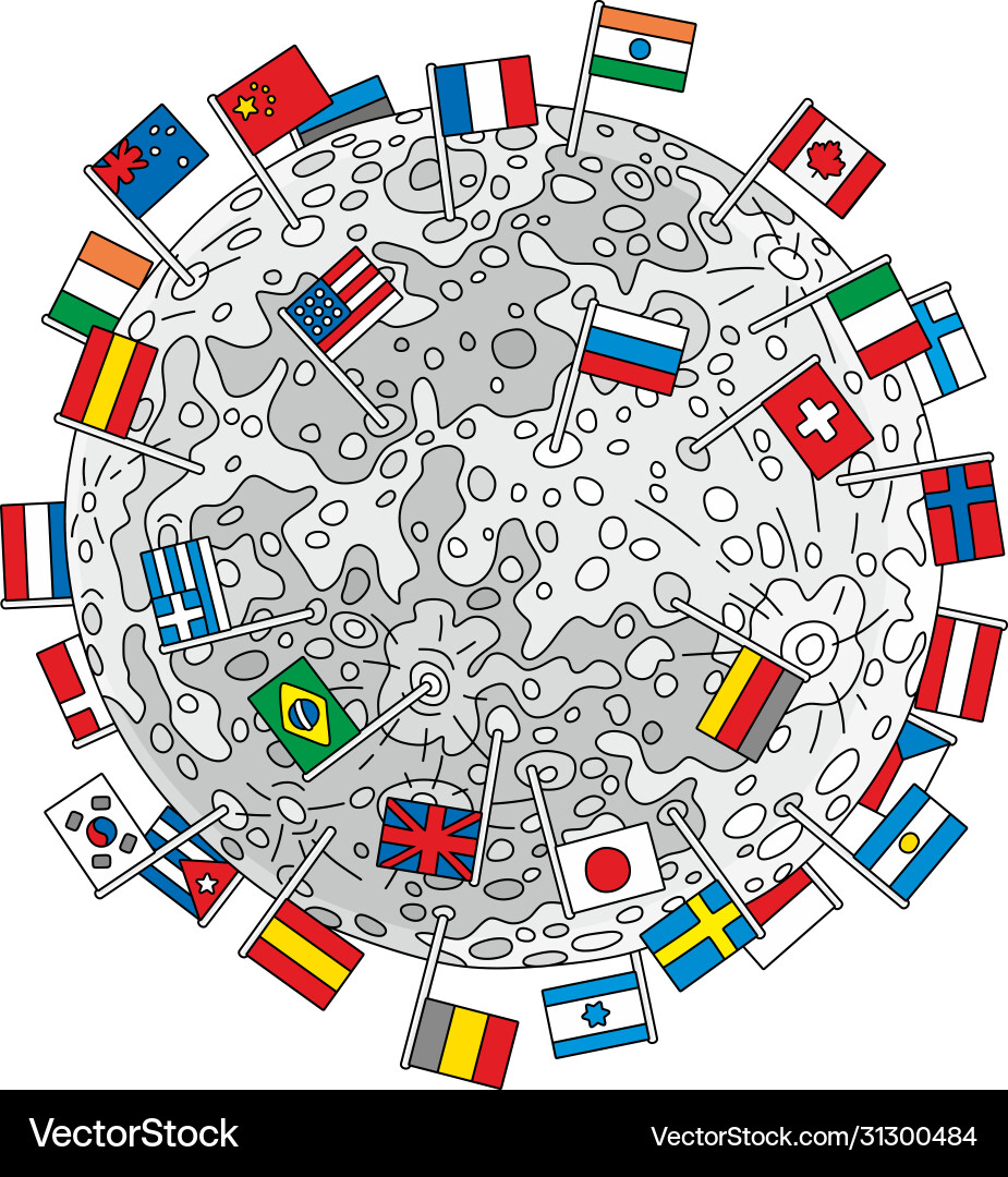 Division moon Royalty Free Vector Image - VectorStock