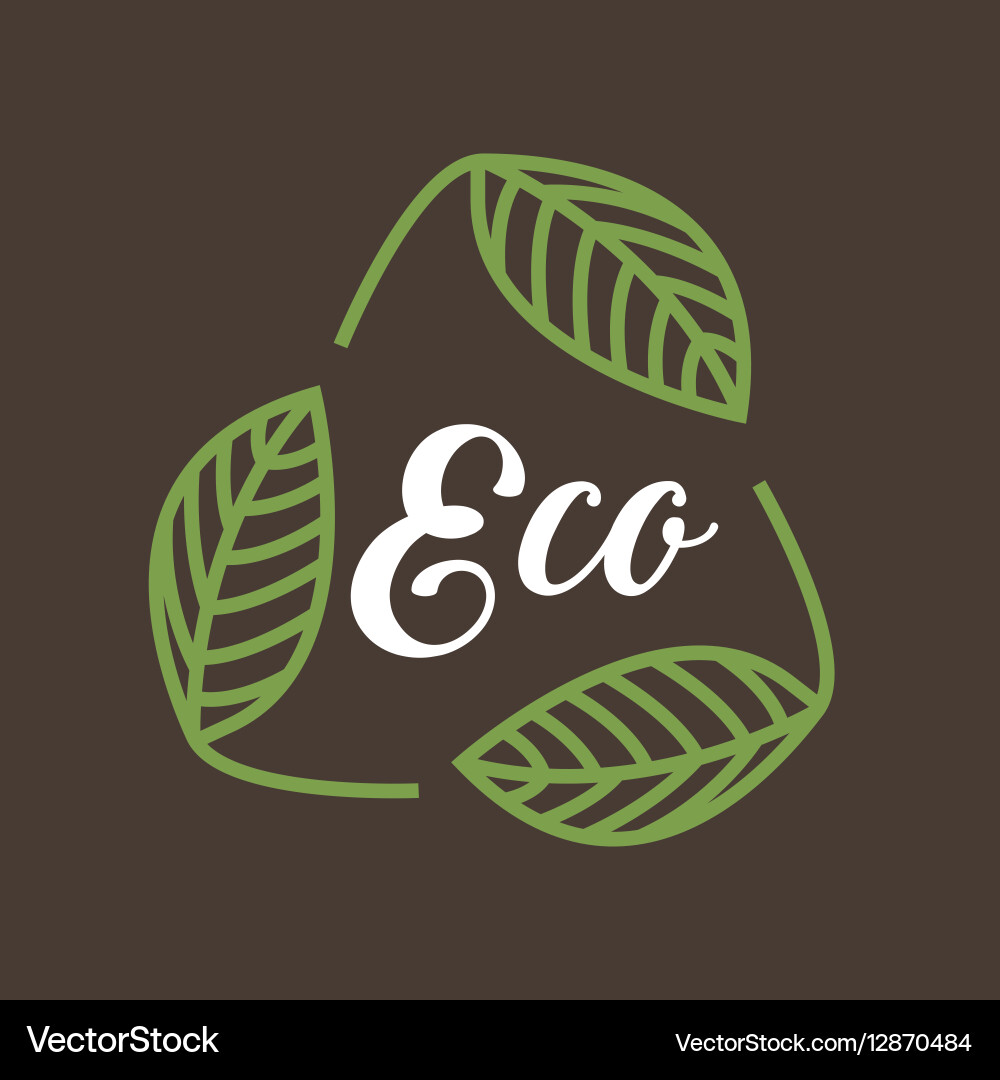 Emblem of ecology Royalty Free Vector Image - VectorStock