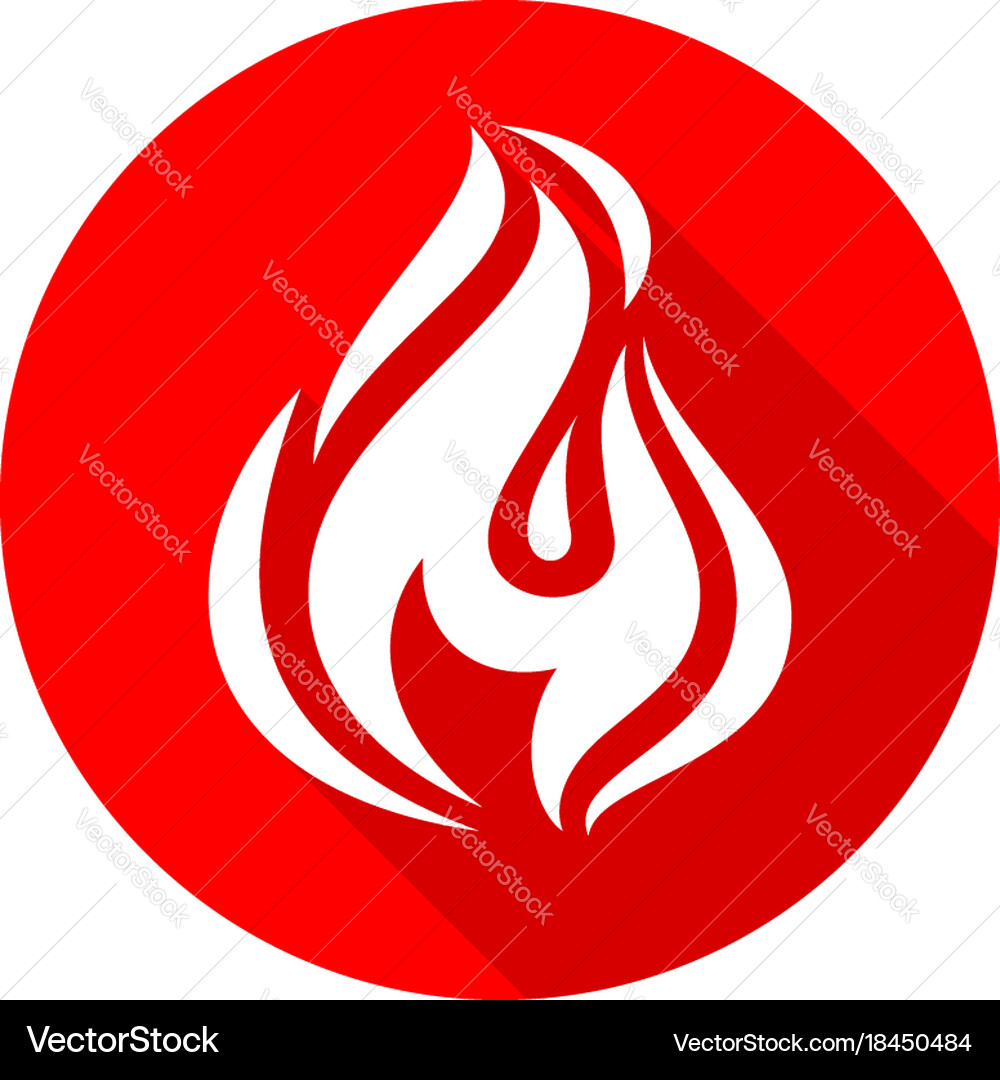 Fire bonfire flame circle shape Royalty Free Vector Image