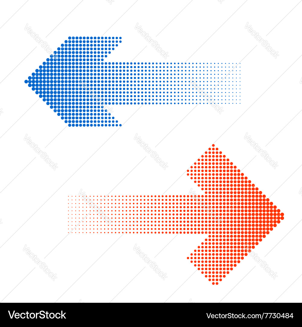Halftone arrow icon Royalty Free Vector Image - VectorStock