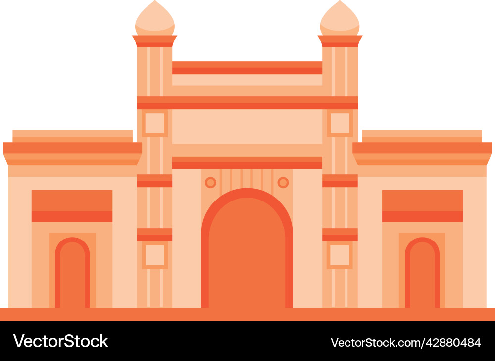 Indian temple building Royalty Free Vector Image
