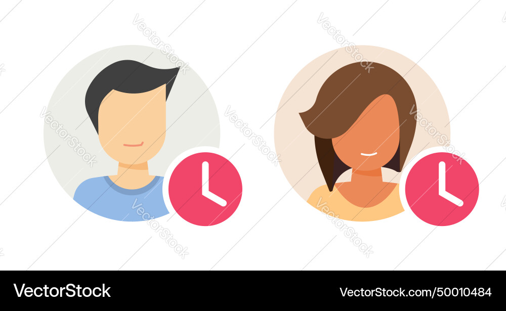 Person user account time pending waiting icon Vector Image