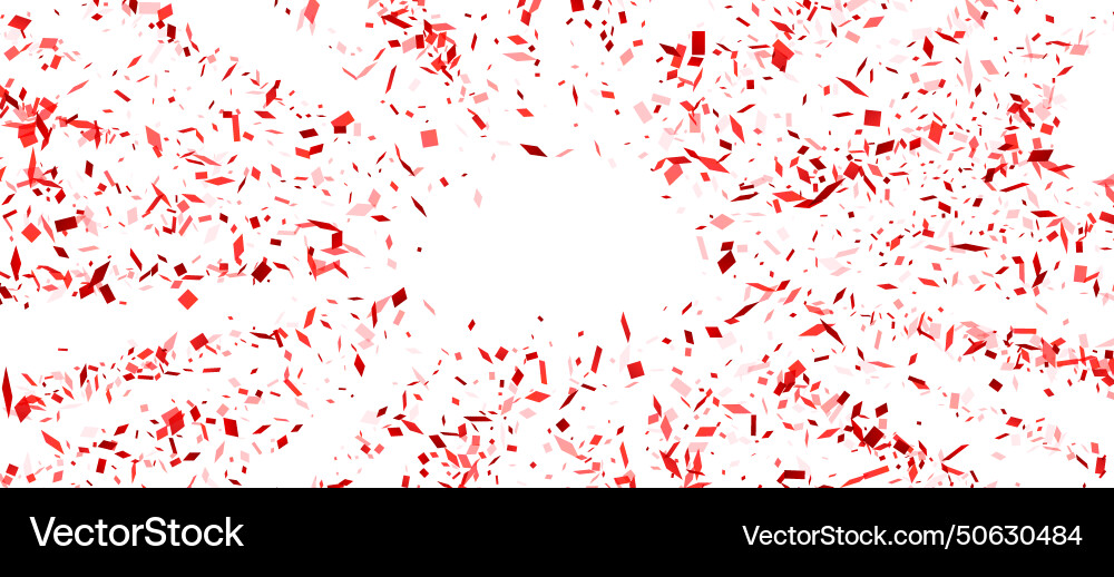 Radiant red confetti burst Royalty Free Vector Image
