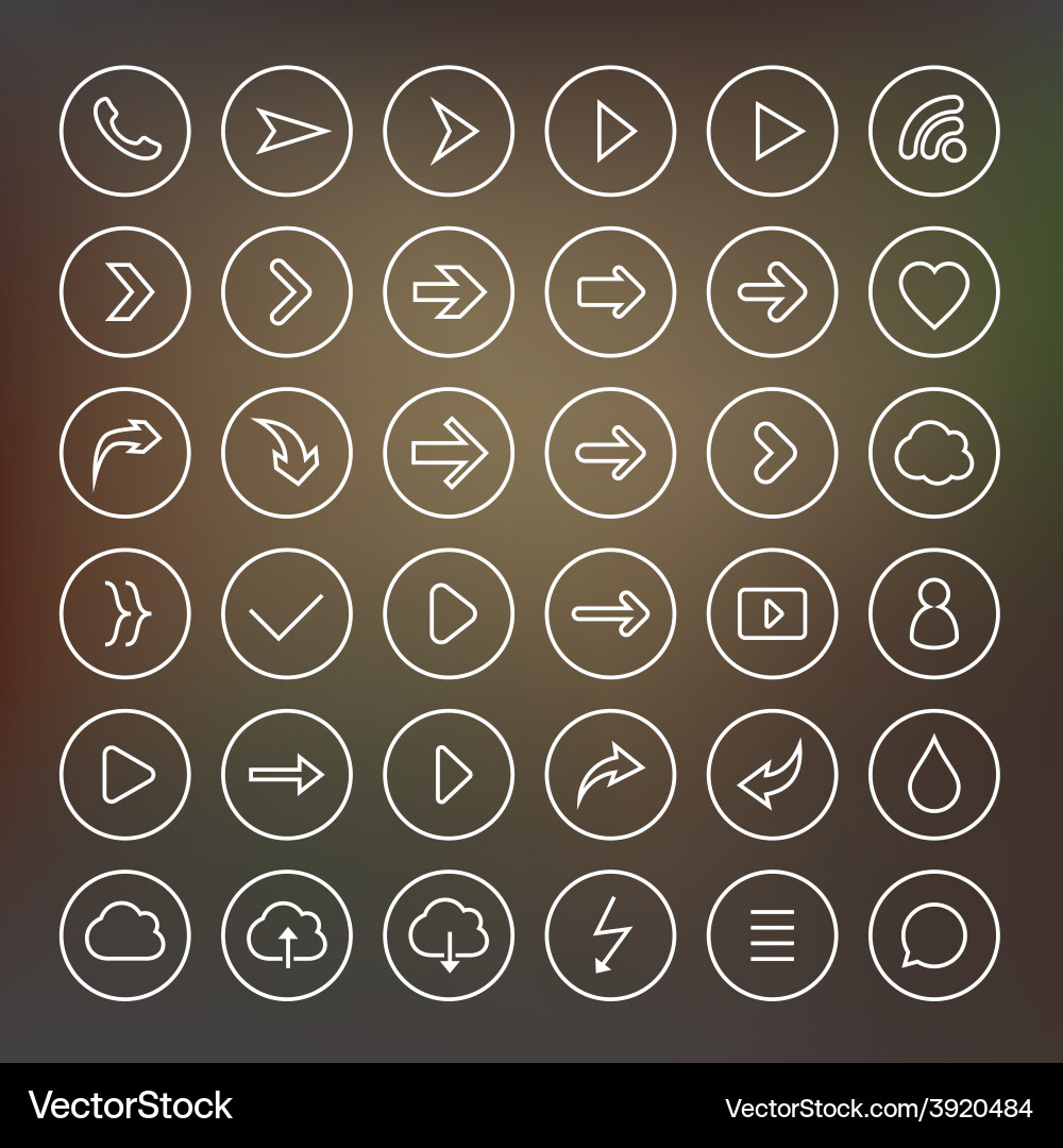 Set of arrow icons Royalty Free Vector Image - VectorStock