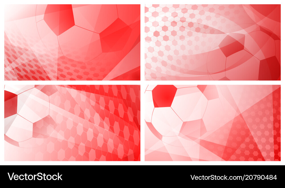 Soccer backgrounds in red colors Royalty Free Vector Image